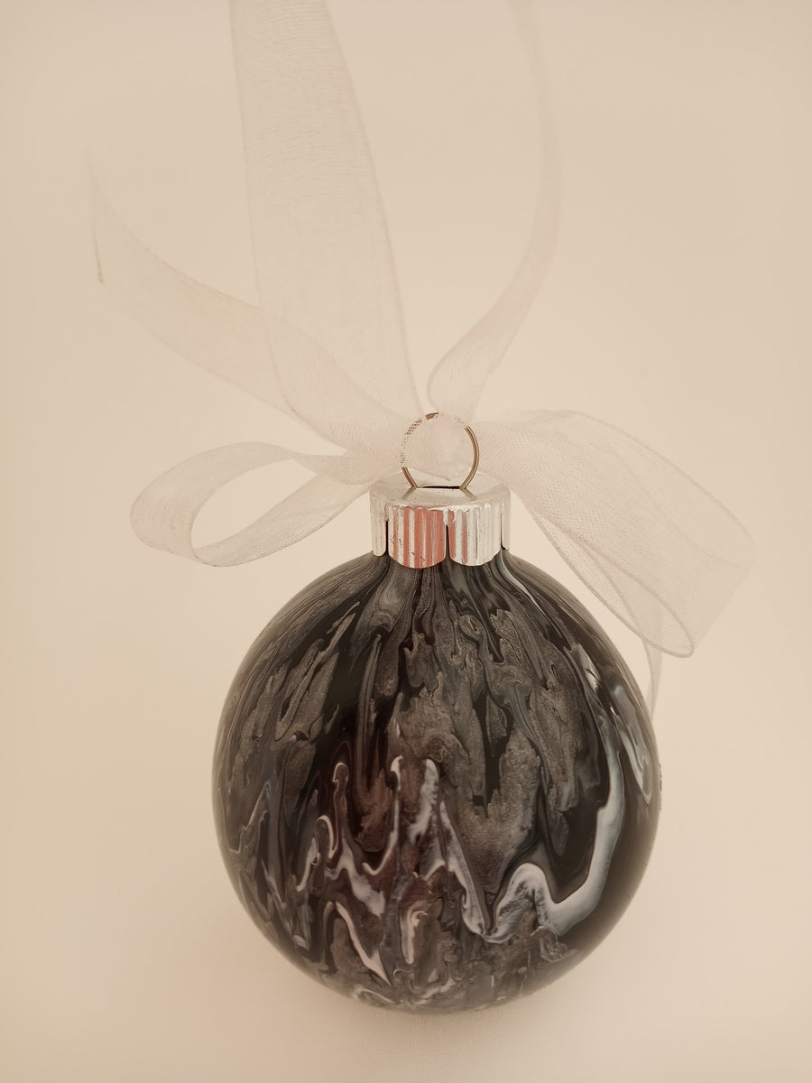 Silver and Black Elegance No. 1 – ramblin rose ornaments